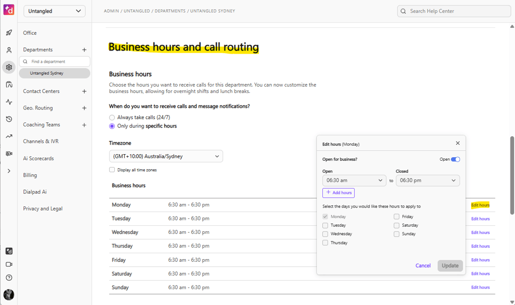 Managing Your Main Line in Dialpad: Settings, Hours & Call Flow